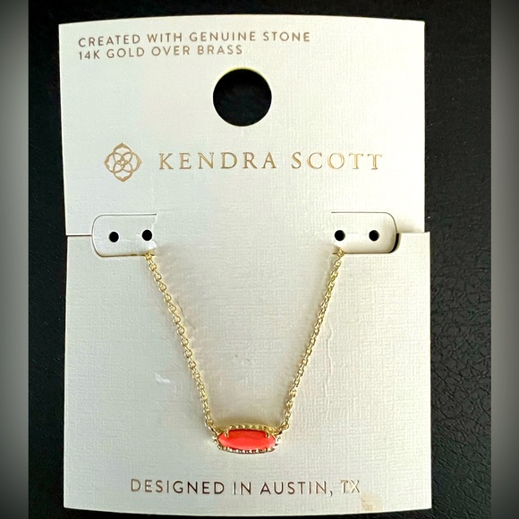 Kendra Scott | Jewelry | Kendra Scott Gold And Orange Necklace | Poshmark